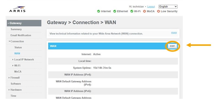 How Do I Set Up My Static IP for an Arris 3450 / 9450 Modem?