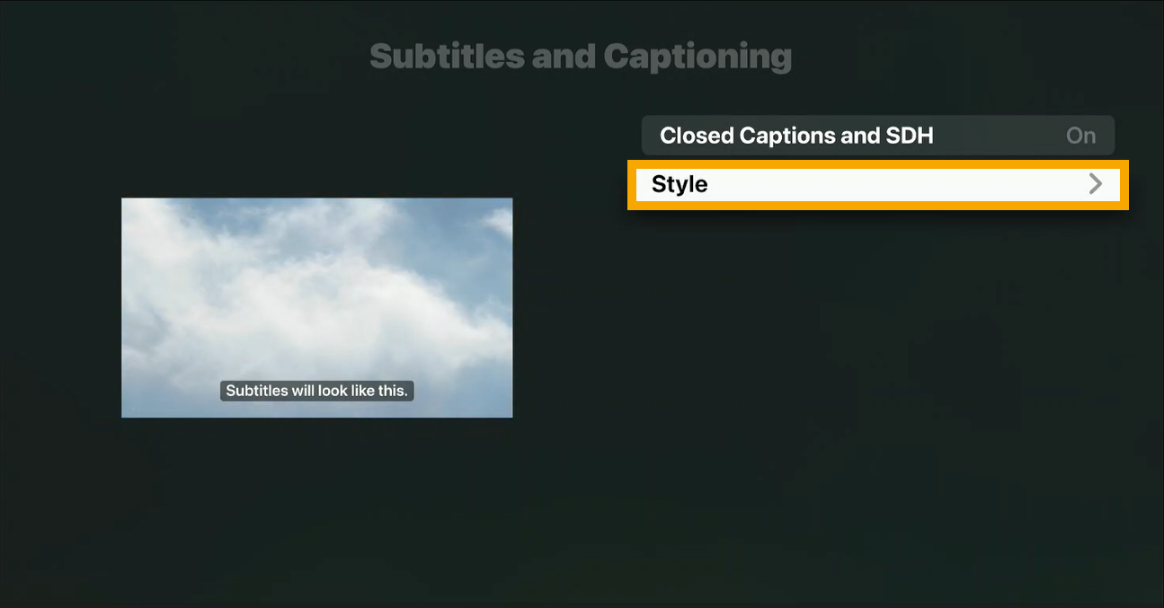 How do I change the Closed Caption Styles accessibility feature for ...