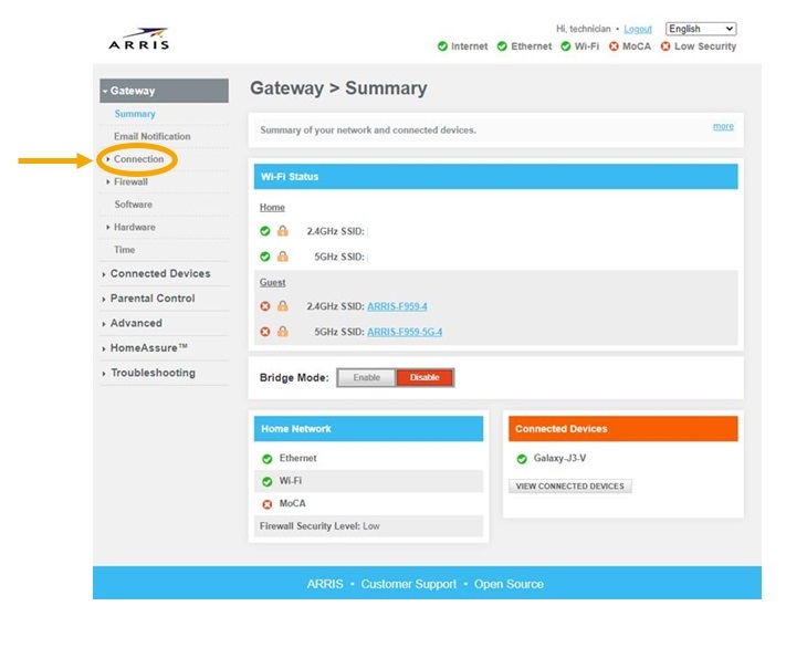 How Do I Set Up My Static IP for an Arris 3450 / 9450 Modem?