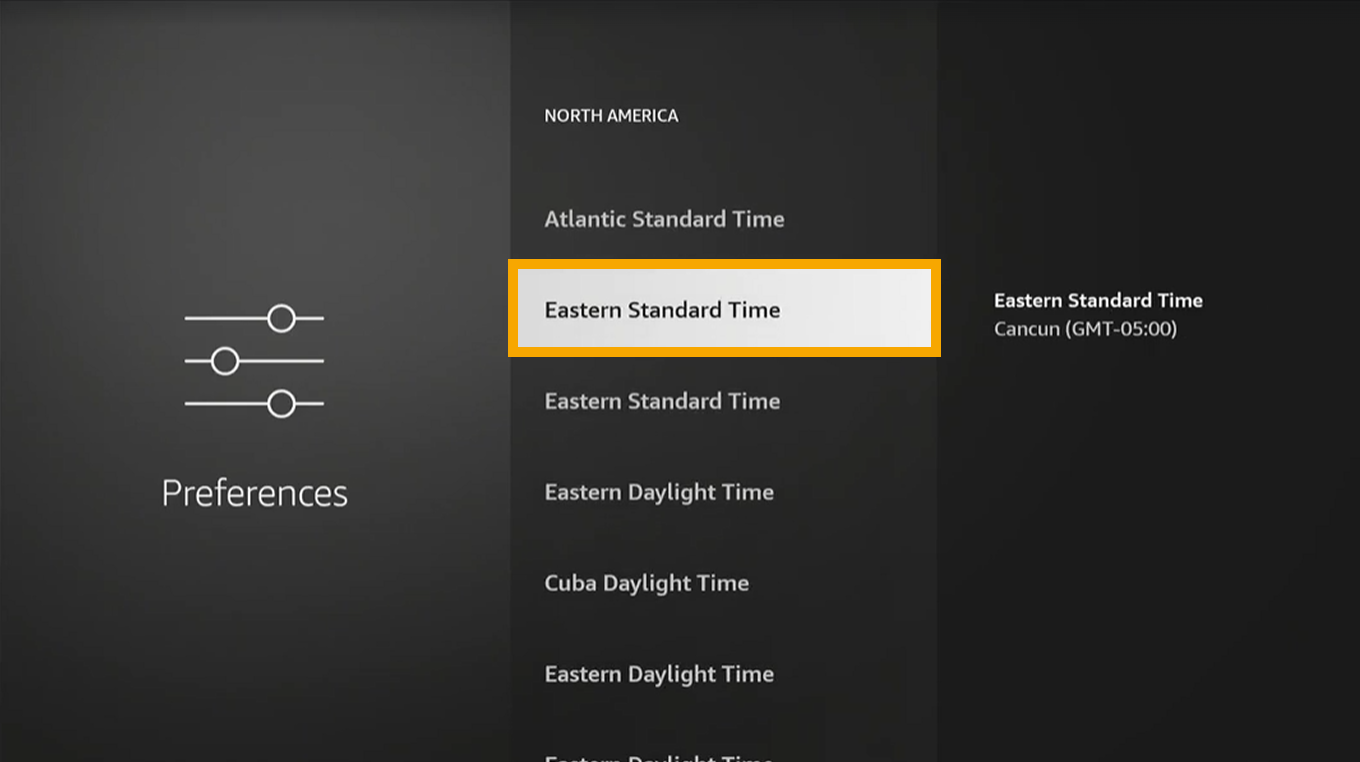 How do I fix the incorrect time on the TV guide for my Amazon firestick?