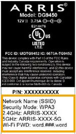 How do I change the WiFi password for Arris 3450 & Arris 9450?