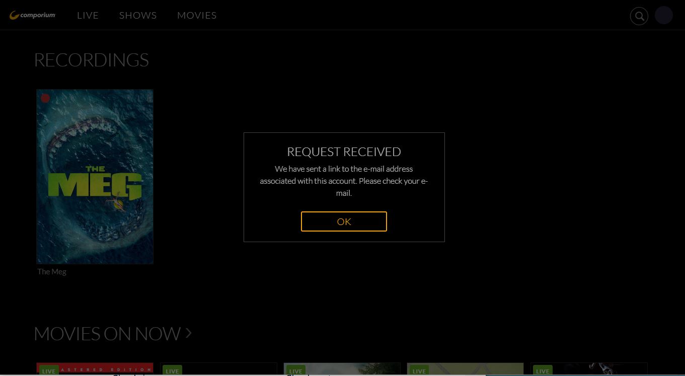 How do I reset my Stream TV password?