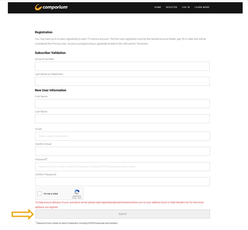 How do I register for a WatchTVEverywhere (WTVE) account?